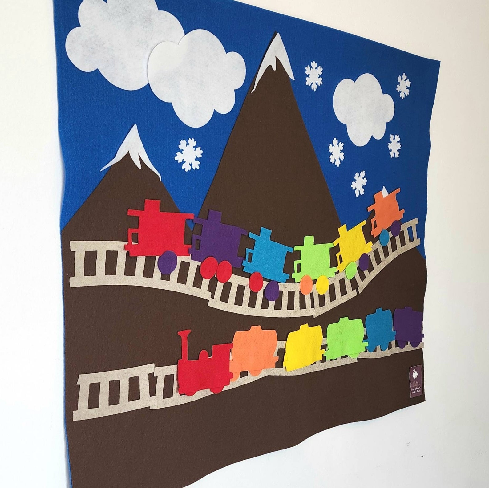 Train Theme Party Decor // Felt Wall // Montessori Gift // - Etsy