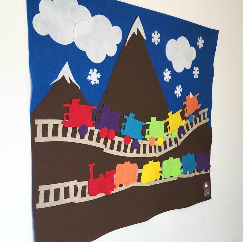 Train Theme Party Decor // Felt Wall // Montessori Gift // Kids Ages 3 ...