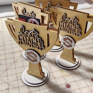 Coach Trophy Gift With Gift Card Holder // Coach Trainer Instructor ...