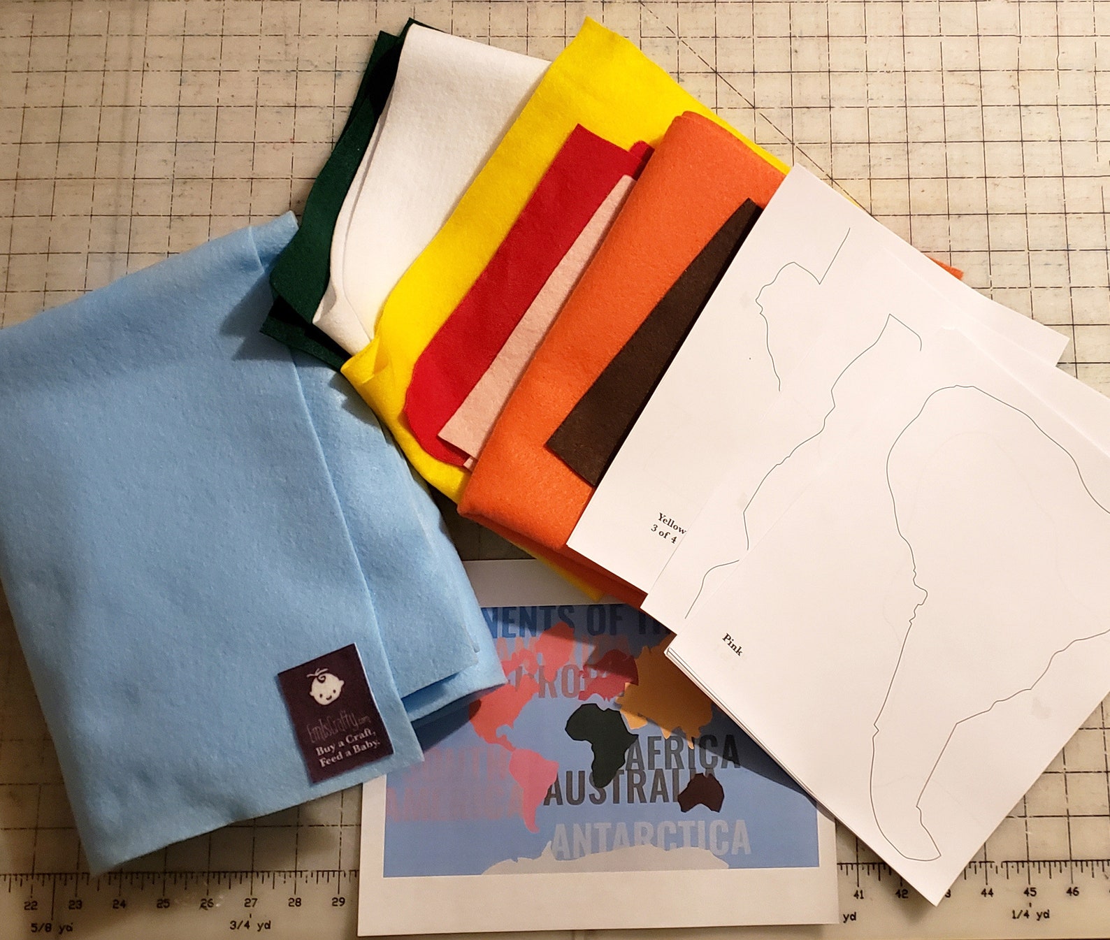 DIY Kit // Kids Craft // Montessori Felt Map of World | Etsy