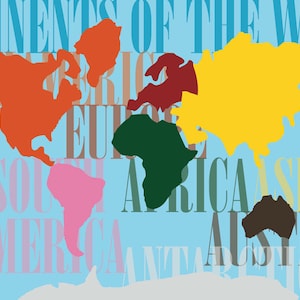 Pattern for World Continent Map // SVG Cut Files Included // Cut Felt ...