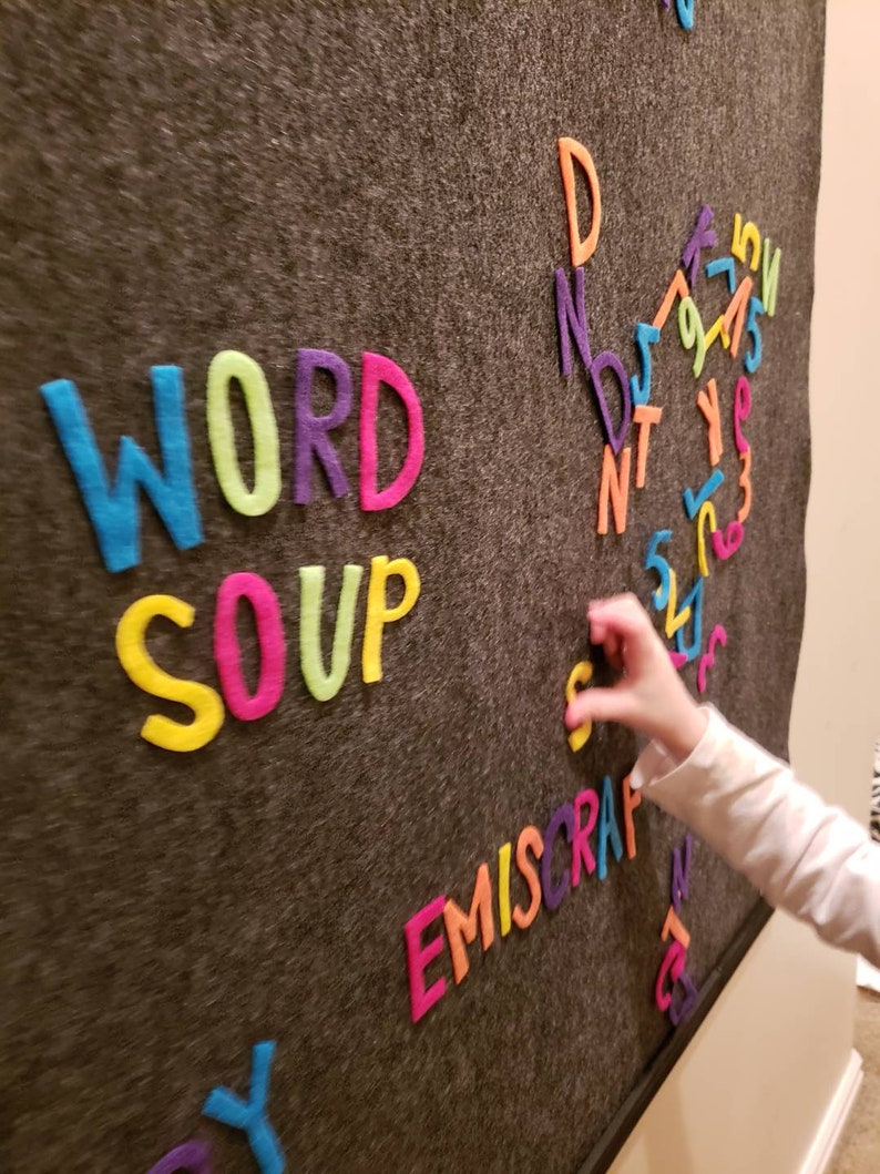 Montessori Rainbow Letters // Felt Alphabet Word Game // Giant | Etsy