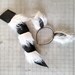 Arctic Fox or Lemur Primate Ears Costume - White and Gray Fur and Felt ...