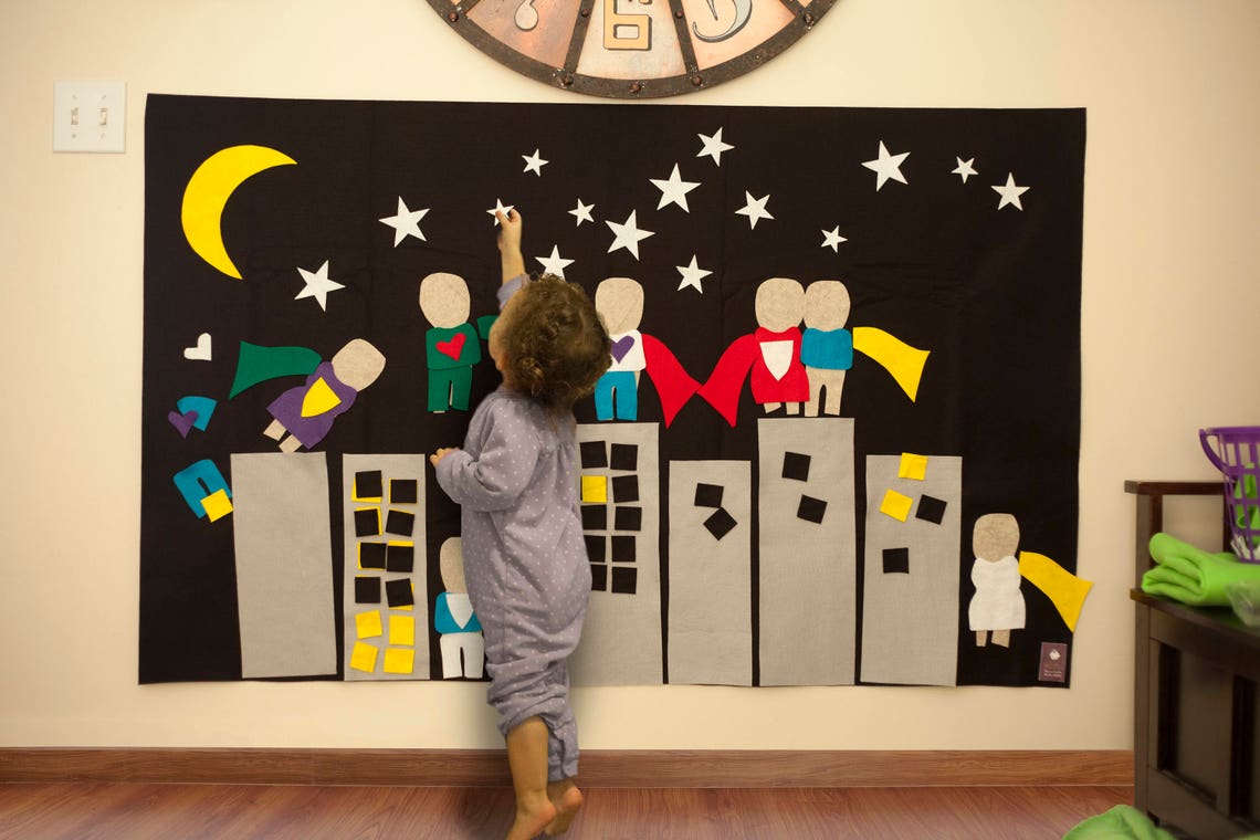 Super Hero Felt Wall Gift // Superhero Birthday Decor // Super | Etsy