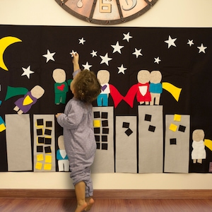 Super Hero Felt Wall Gift // Superhero Birthday Decor // Super Hero ...