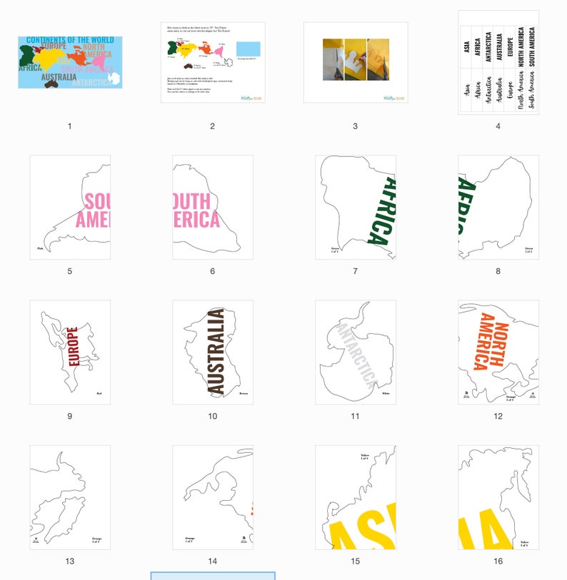 Authagraph Pattern for World Continent Map // Land Mass Comparison ...