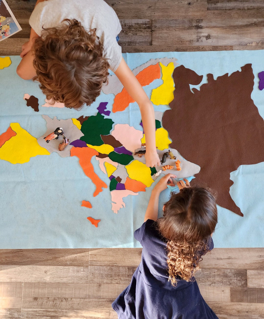 Felt Map of Europe for Floors or Walls // Montessori European Countries ...