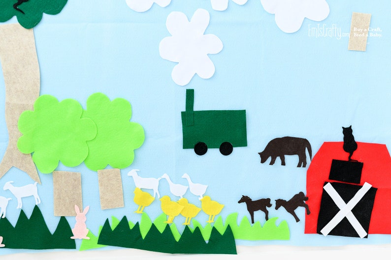 Farm Birthday Gift // Felt Activity Wall // Farmhouse Kid - Etsy