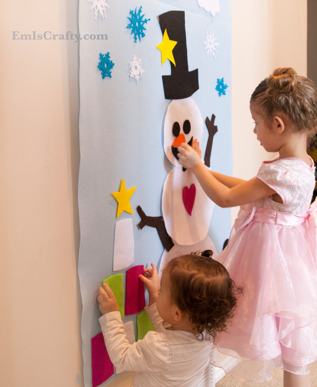 Snowman Wall Hanging Decor Winter Felt Art Wall Felt Wall - Etsy