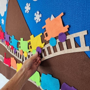 Train Theme Party Decor // Felt Wall // Montessori Gift // Kids Ages 3 ...