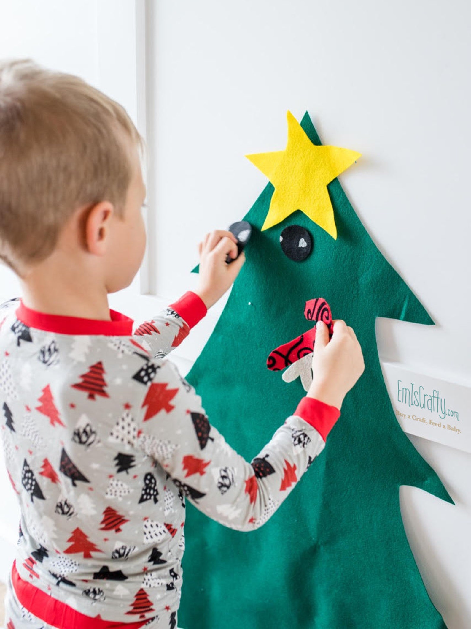 Christmas Felt Tree Wall Activity // Felt Tree for Toddlers // - Etsy