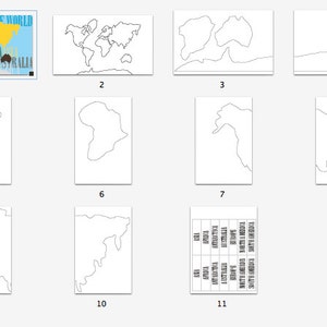 Pattern for World Continent Map // SVG Cut Files Included // Cut Felt ...
