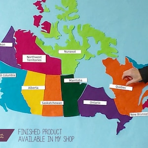 Canada Map Pattern: Provinces & Territories, Montessori Printable (SVG ...