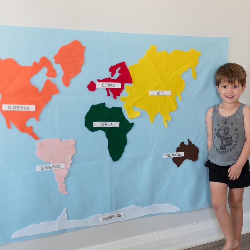 Felt World Map - Etsy