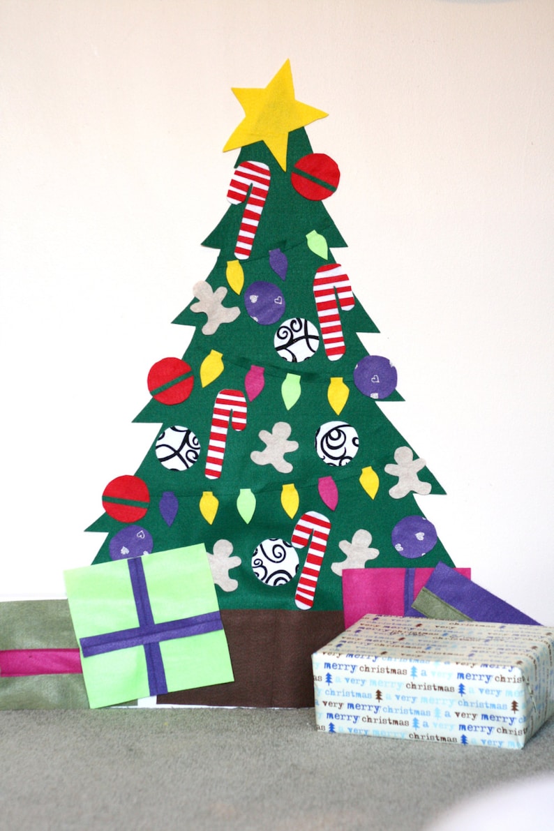 Christmas Felt Tree Wall Activity // Felt Tree for Toddlers // | Etsy
