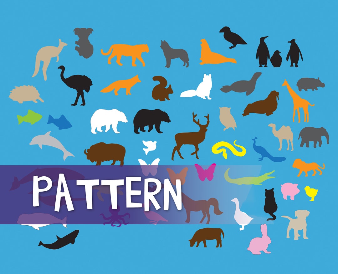 Pattern for Animal Shapes // SVG PDF for Cricut or Silhouette // Kids ...