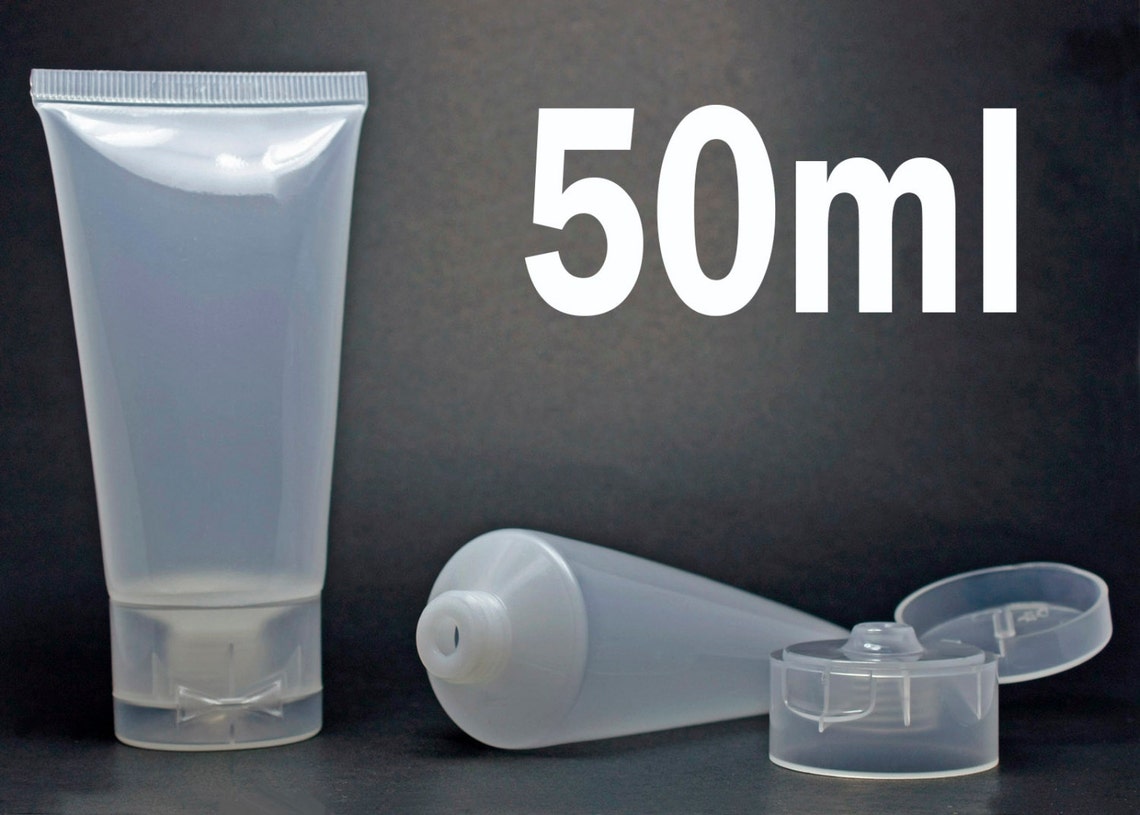 10x Empty Tubes Clear Cosmetic Cream Lotion Containers 50ml - Etsy