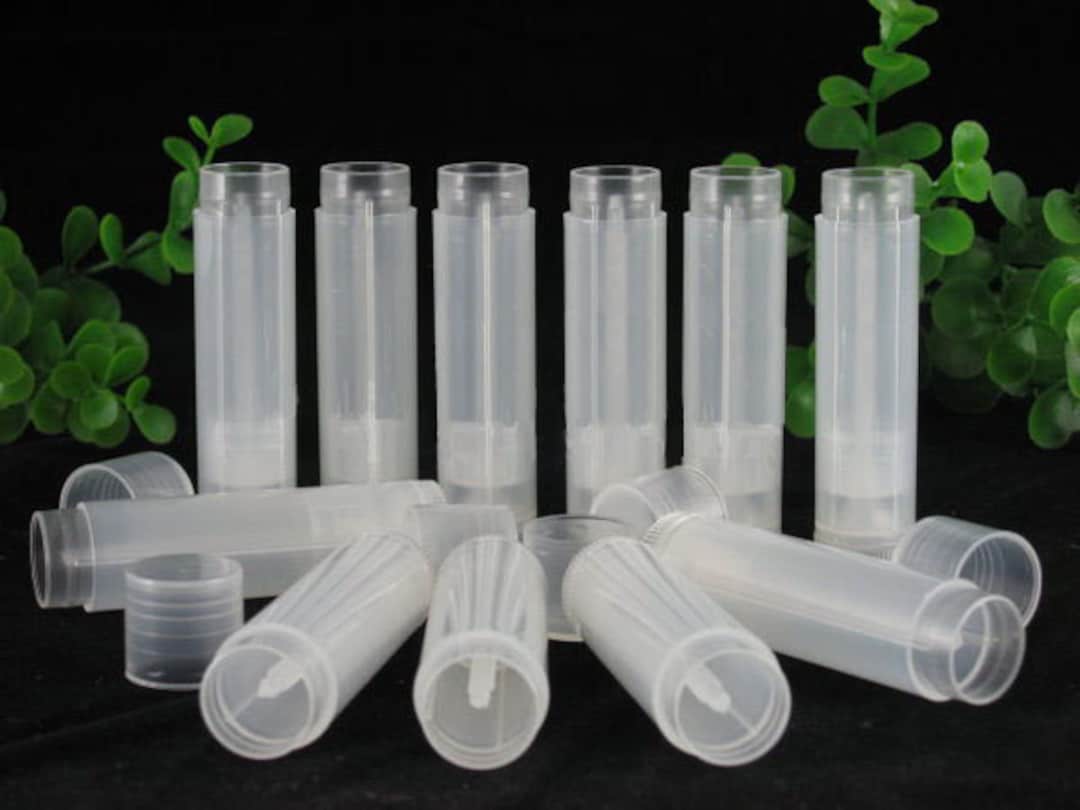50 Empty LIP BALM Containers (tubes & Caps) Clear Transparent - Free ...