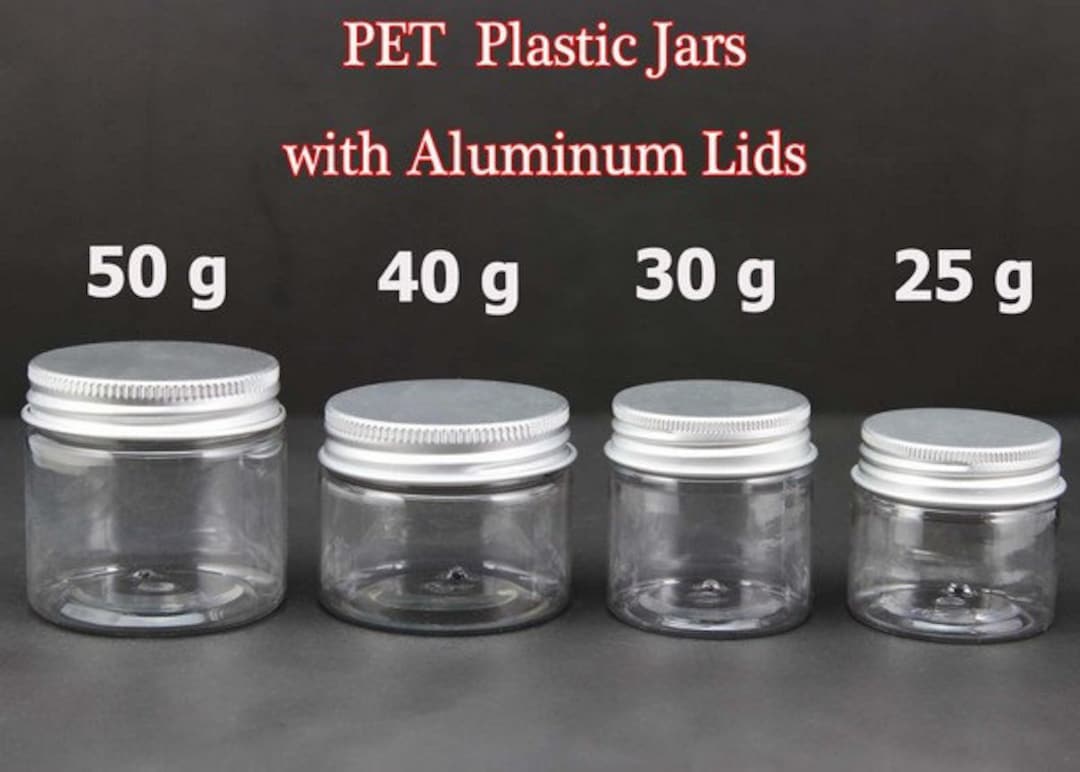 Freeshipping - Pack of 10 - Empty PET Plastic Jars With Aluminum Screw ...