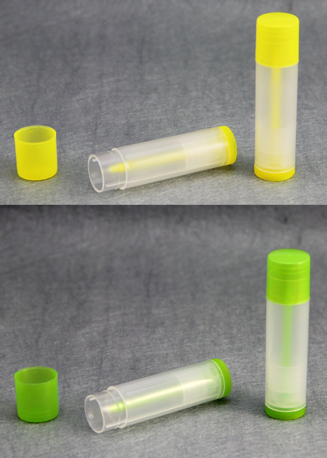10 Colored Translucent Empty LIP BALM Containers (tubes & Caps) Pick ...