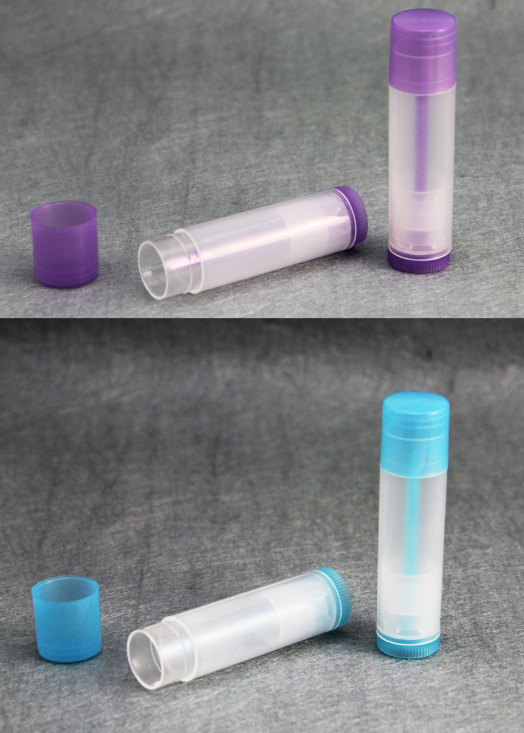 10 Colored Translucent Empty LIP BALM Containers (tubes & Caps) Pick ...