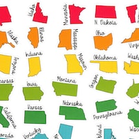 USA Sticker Sheet, 50 States Stickers - Etsy