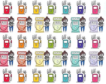 Fill up Gas Stickers - Etsy
