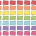 Solid Color Rainbow Half Boxes 7 Colors Planner Stickers Half Boxes ...
