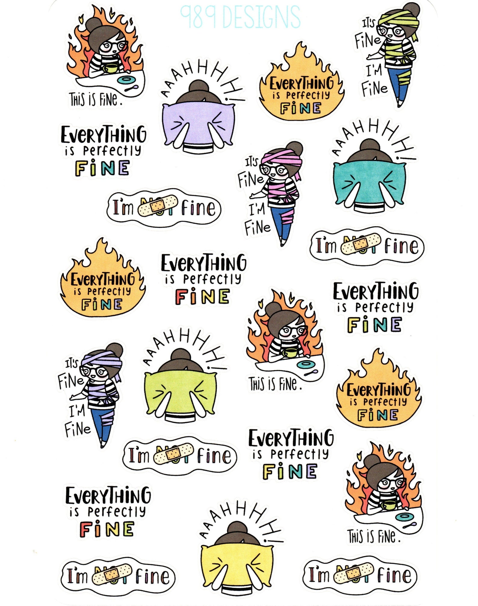 Everything is Fine With Lu - Planner Stickers - Disaster Planner ...