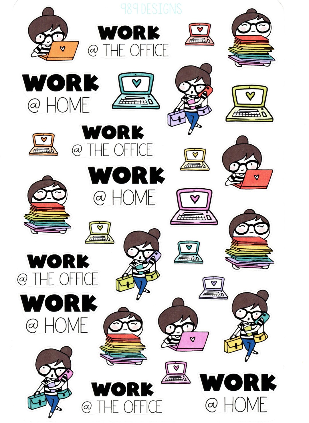Working Girl Lu - Planner Stickers - Professional Stickers - Work ...