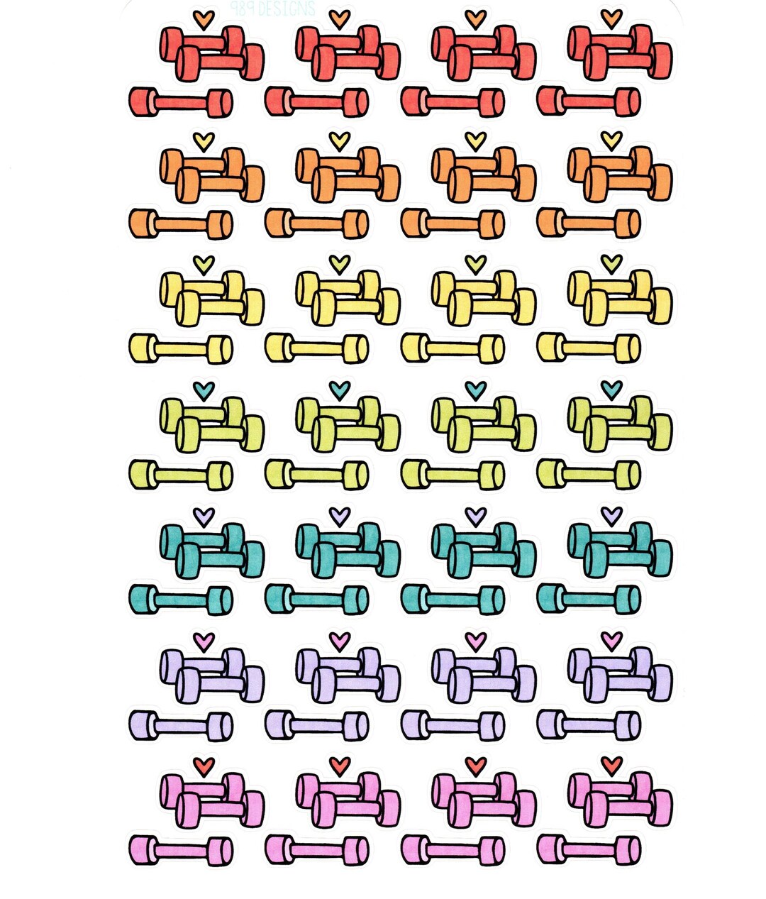 Dumbbells - Planner Stickers - Fitness Stickers - Workout Stickers ...