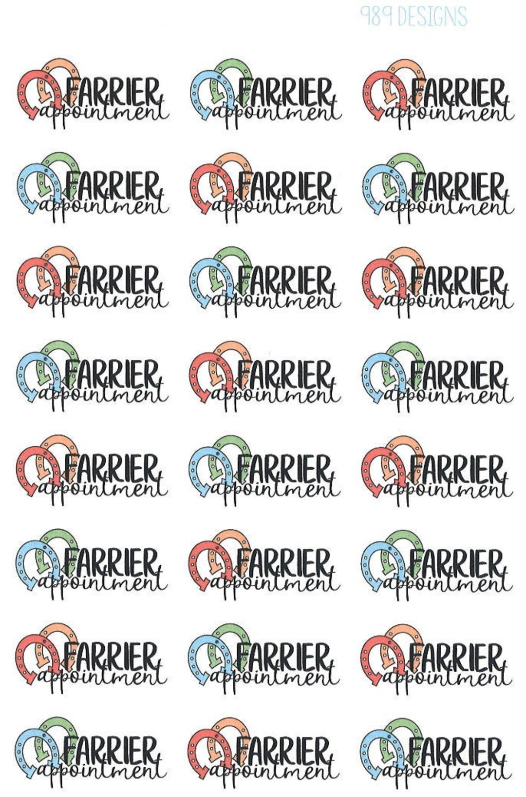 Farrier Stickers - Planner Stickers - Horse Planner Stickers - Animal ...