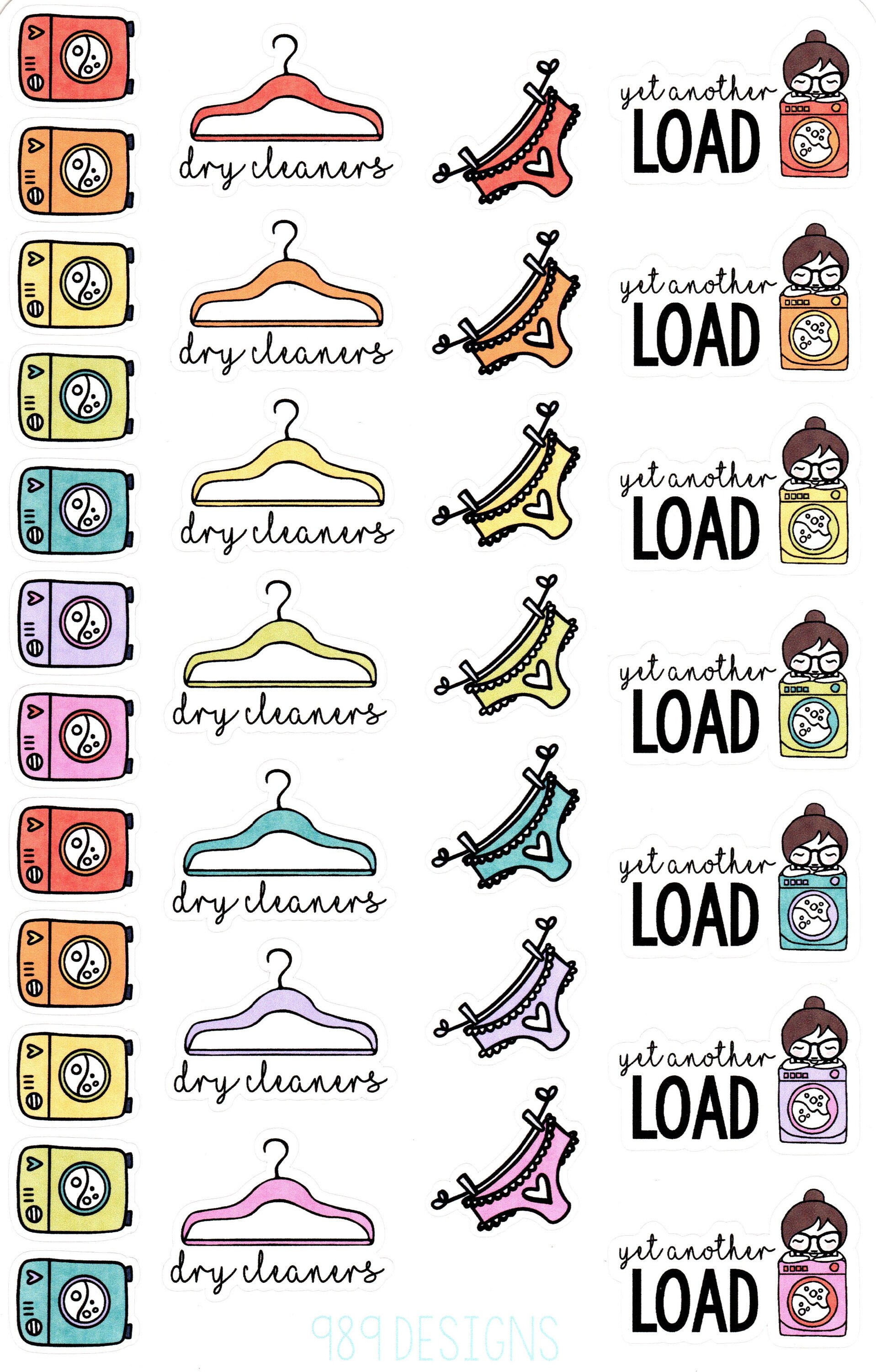 Lu's Laundry Day - Planner Stickers - Laundry Planner Stickers ...