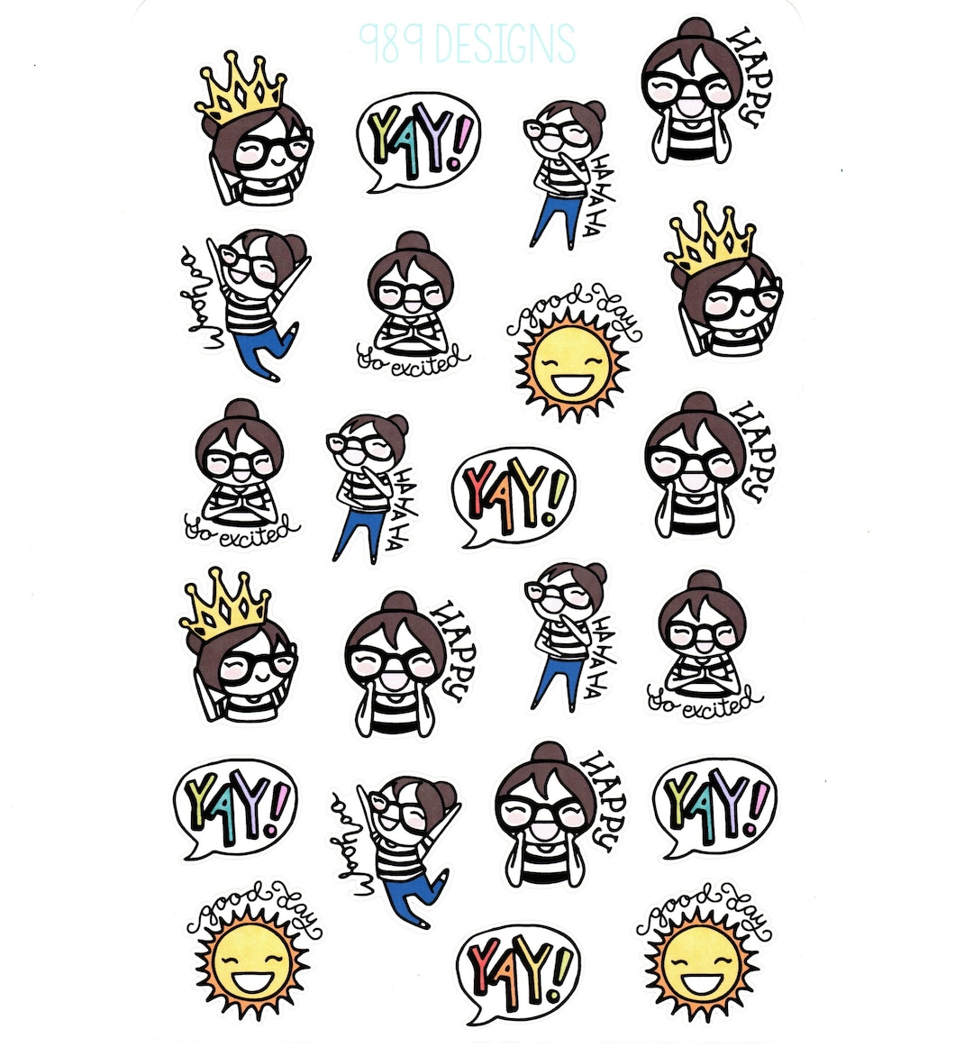 Lu's Good Day - Planner Stickers - Good Day Planner Stickers - Happy ...
