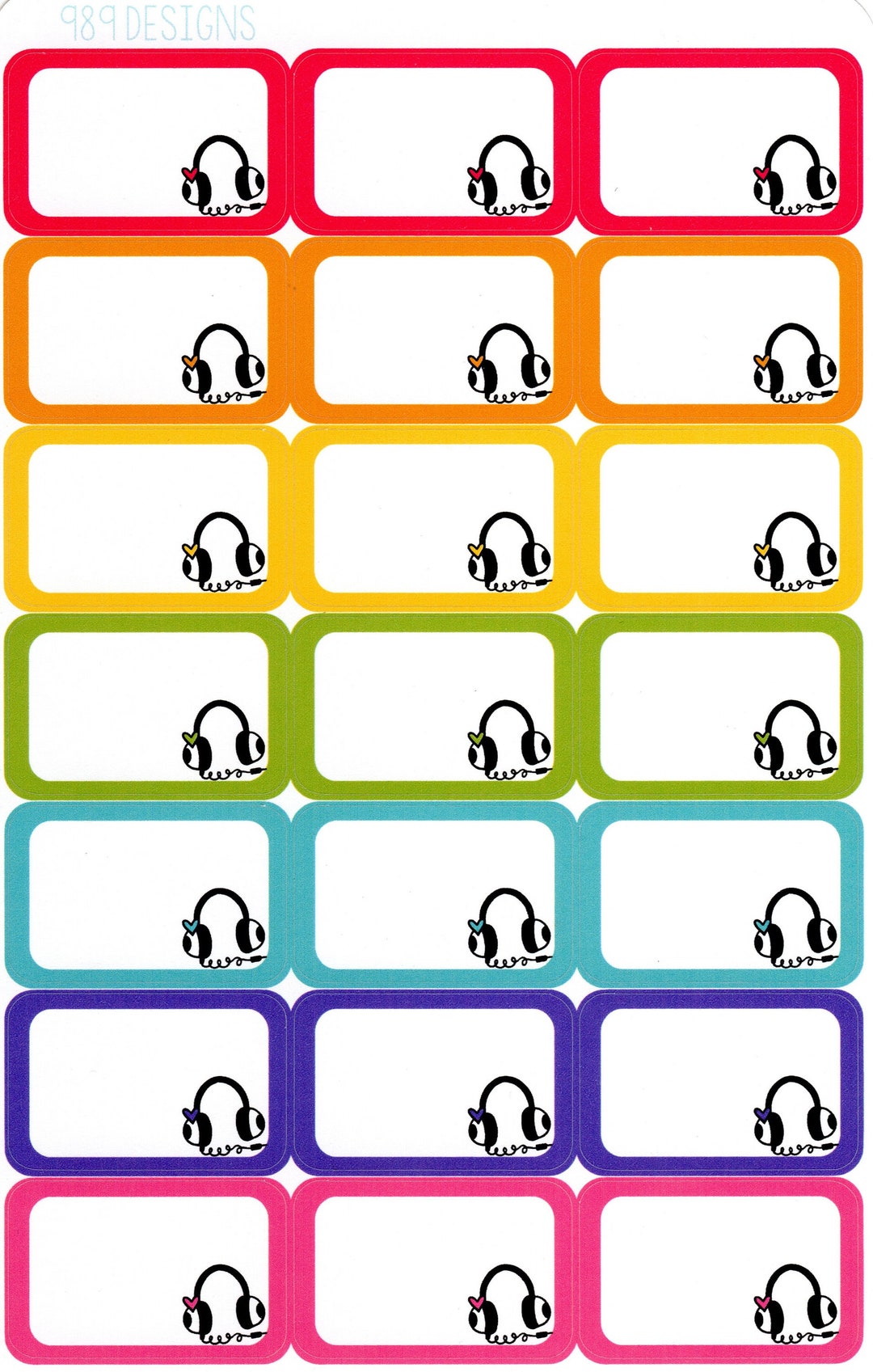 Audio/listening Half Boxes Planner Stickers Audiobook Planner Stickers ...
