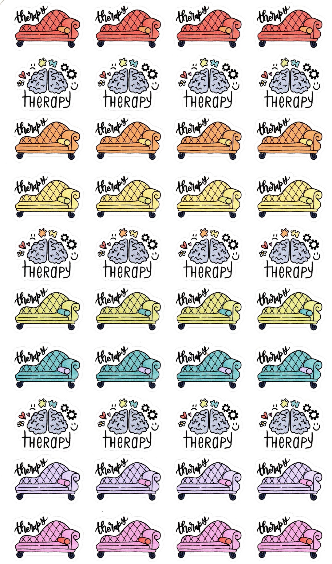 Therapy - Planner Stickers - Therapy Planner Stickers - Health Stickers ...