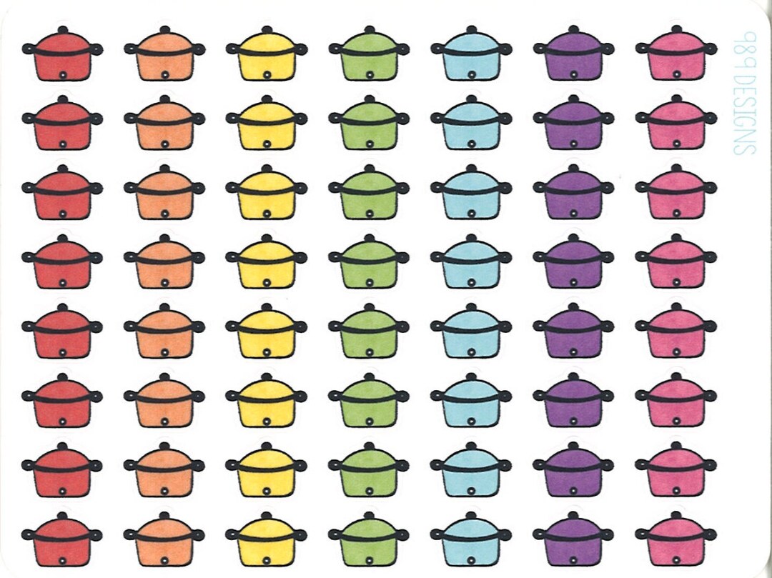 Mini-crock Pots/pressure Cookers || Planner Stickers - Etsy