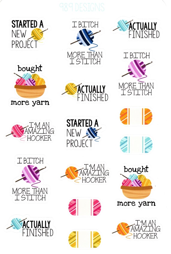Crochet Stickers Planner Stickers | Etsy