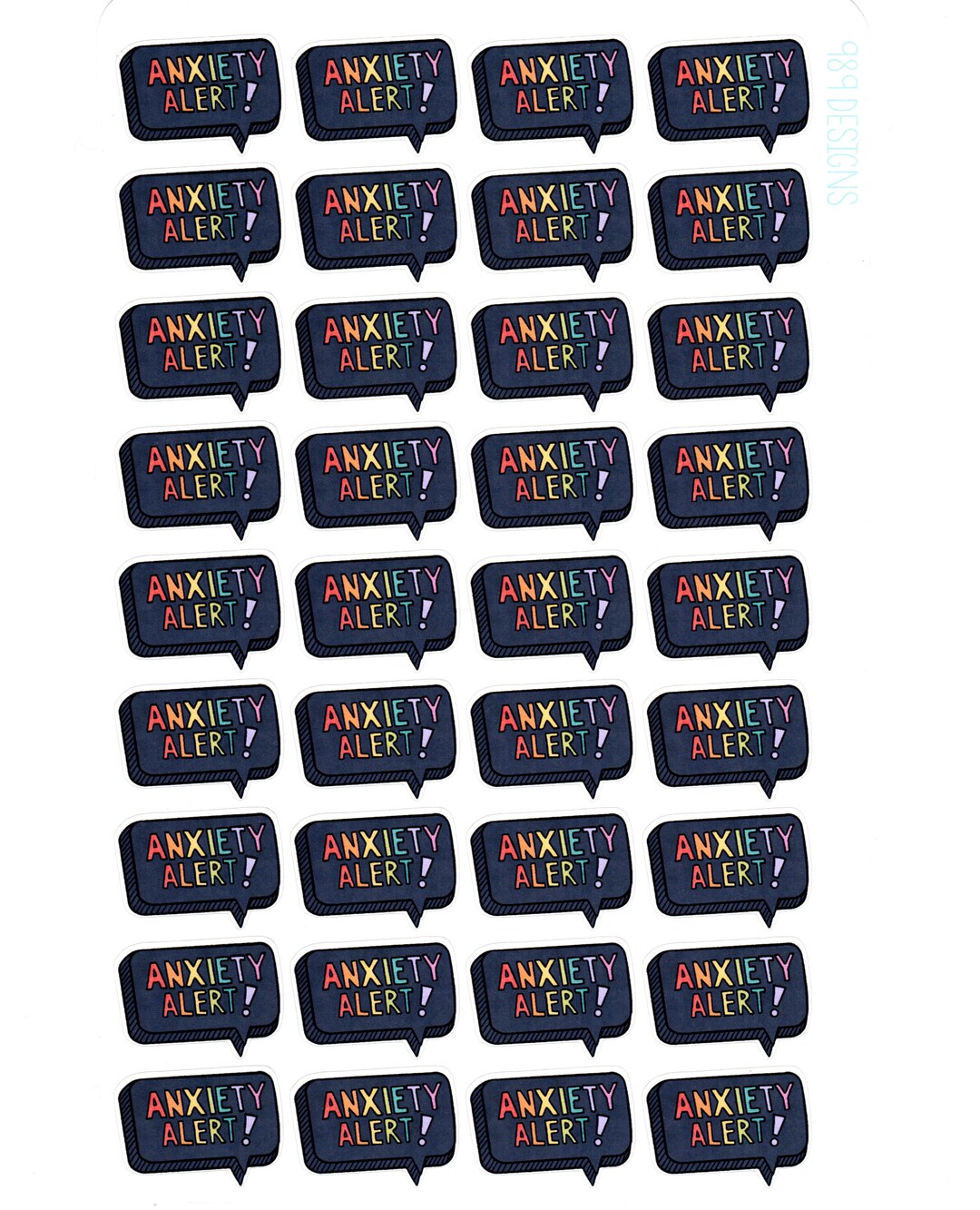Anxiety Alert! - Anxiety Planner Stickers - Health Stickers - Mental ...