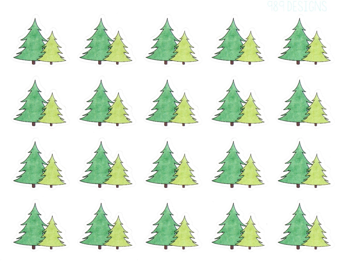 Trees || Planner Stickers - Etsy