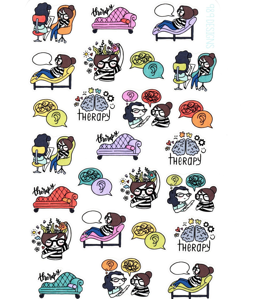 Lu's Therapy - Planner Stickers - Therapy Planner Stickers - Health ...