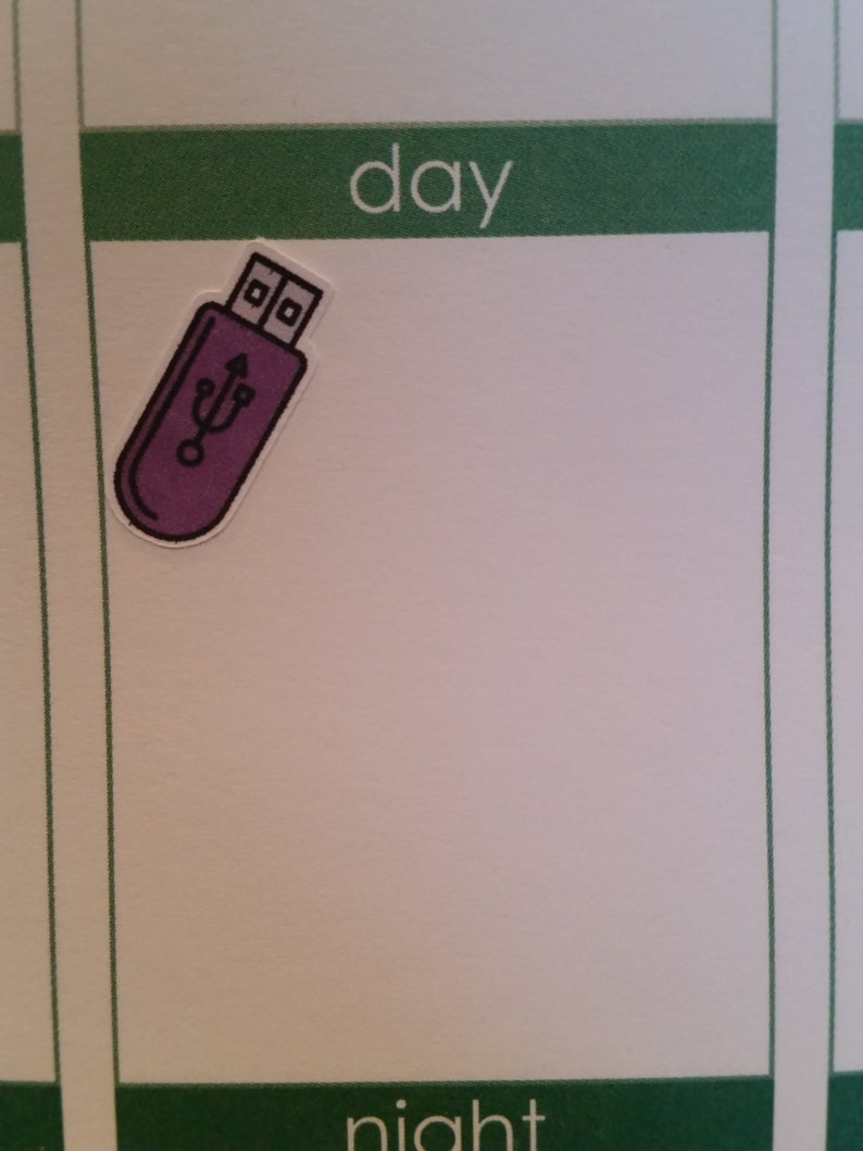 USB Icons Planner Stickers | Etsy