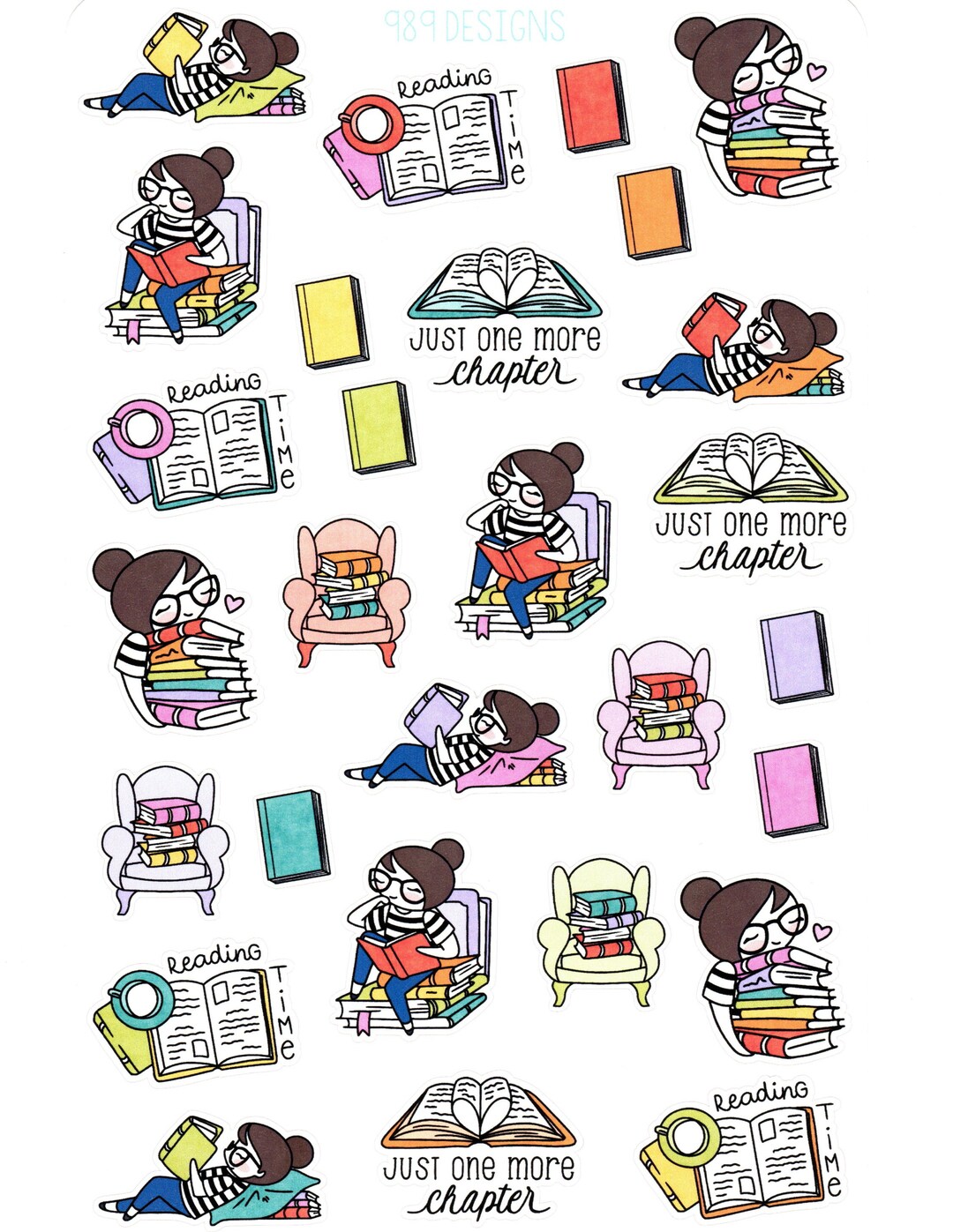 Lu's Reading Time - Planner Stickers - Reading Planner Stickers ...