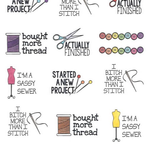 Sewing Stickers Planner Stickers - Etsy