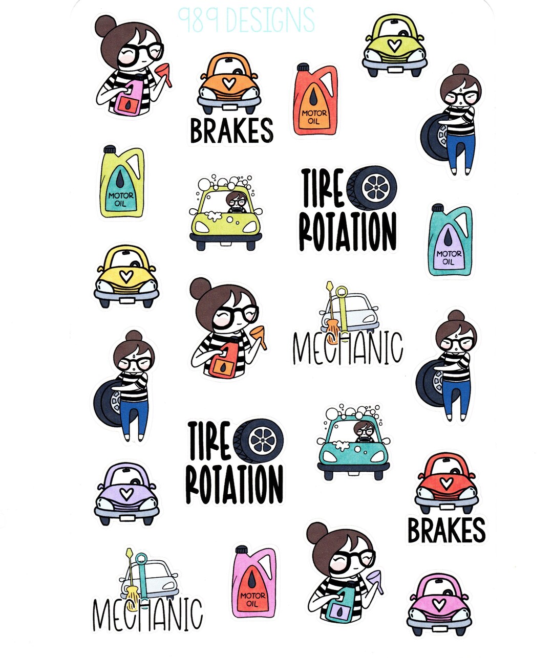 Lu's Car Care - Planner Stickers - Car Maintenance Planner Stickers ...