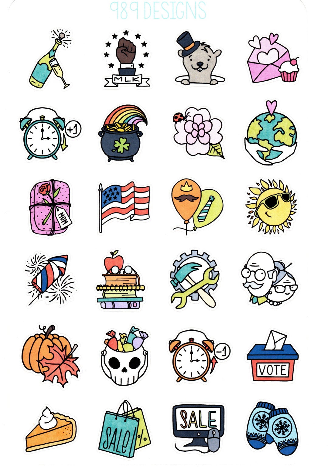 Special Day Calendar Icons - Planner Stickers- Holidays - Icons - Etsy