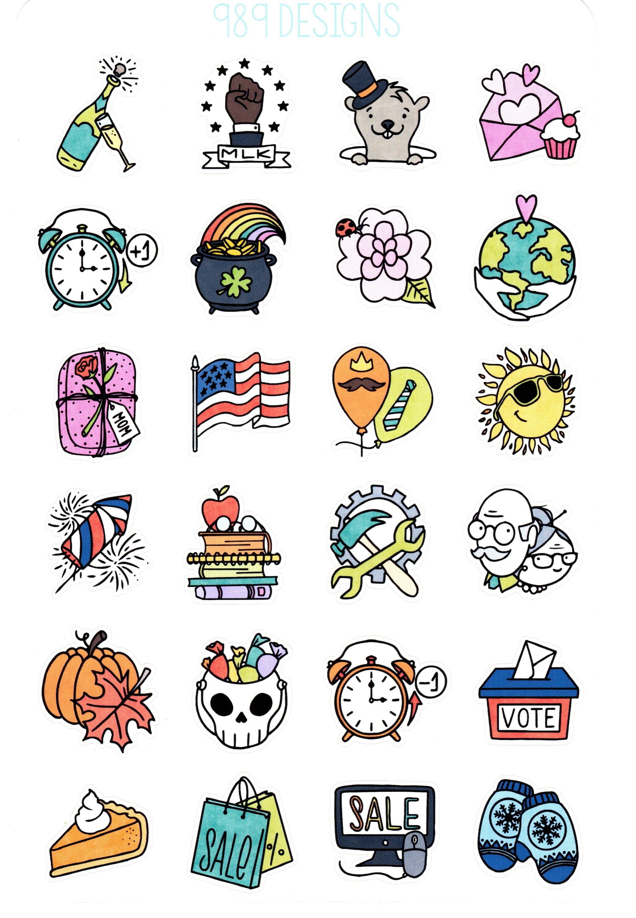 Special Day Calendar Icons - Planner Stickers- Holidays - Icons - Etsy