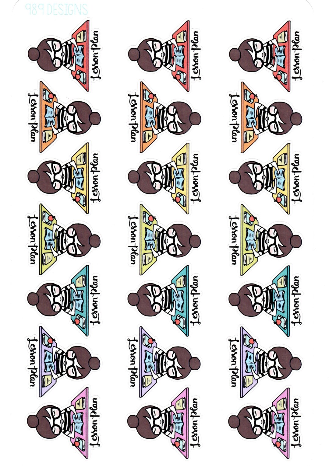 Lu Lesson Plans - Planner Stickers - Teacher Stickers - Professional ...
