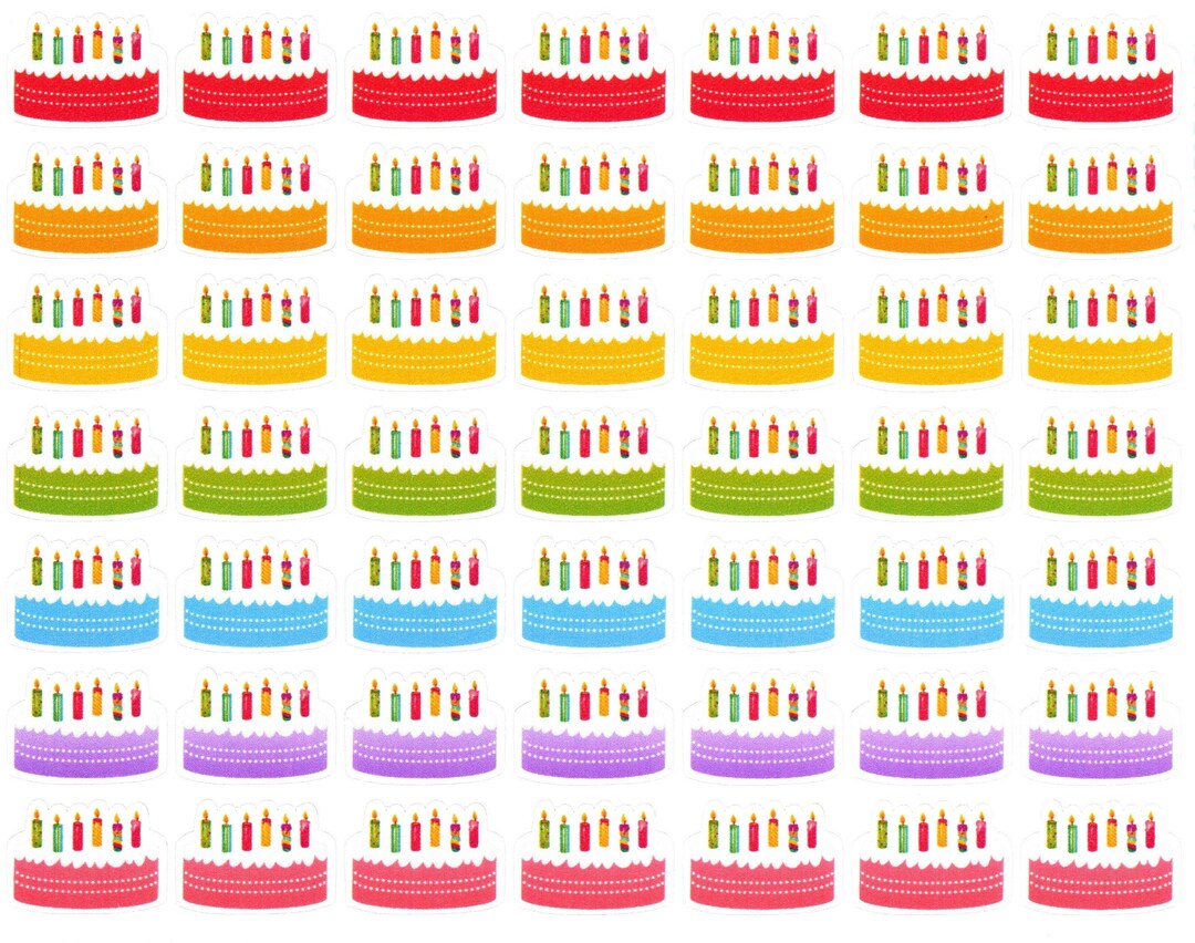 Birthday Cakes - Planner Stickers - Food Stickers - Birthday Stickers ...