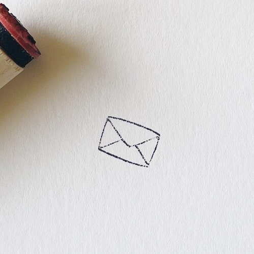 Heart Envelope Rubber Stamp - Etsy